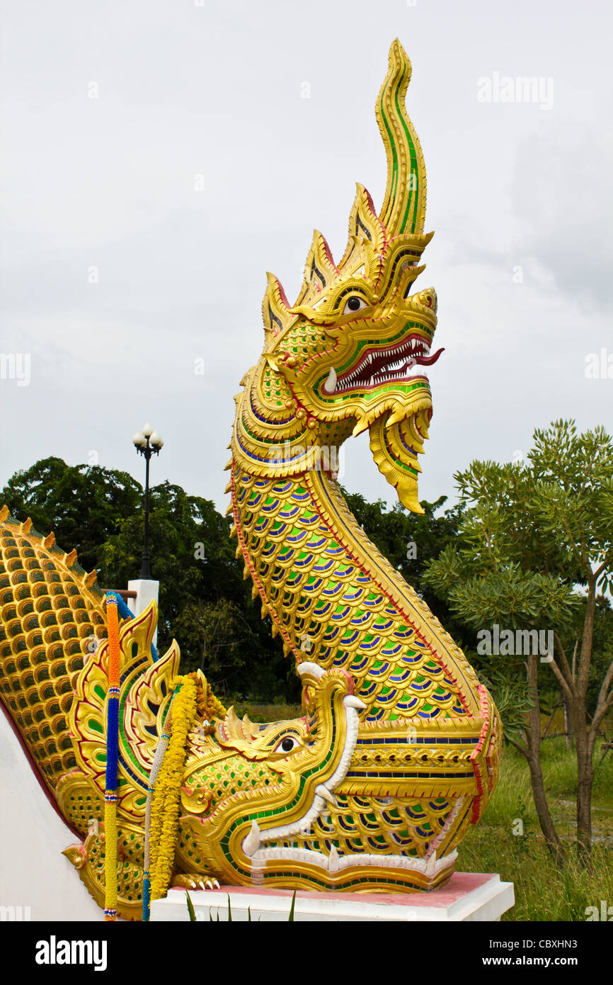 King of Naga in Temple of Thailand Stock Photo - Alamy