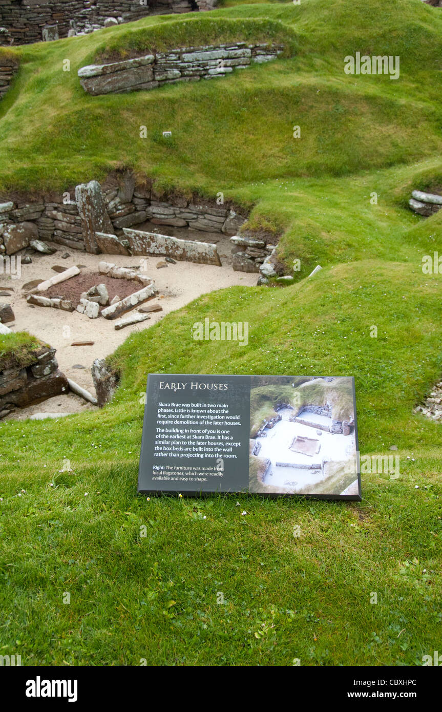 Scotland, Orkney Islands, Mainland, Stromness. Neolithic stone ...