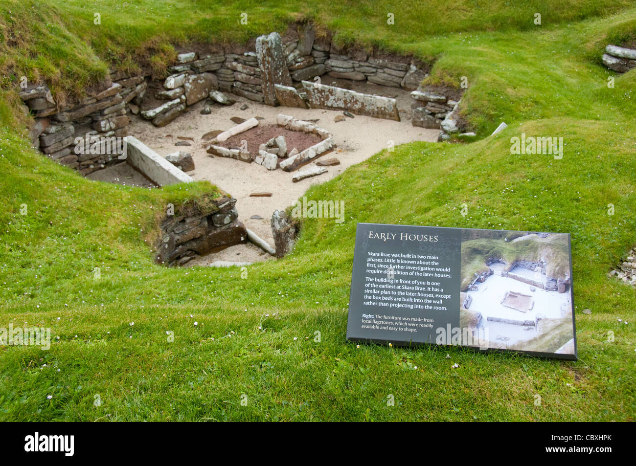 Scotland, Orkney Islands, Mainland, Stromness. Neolithic stone ...