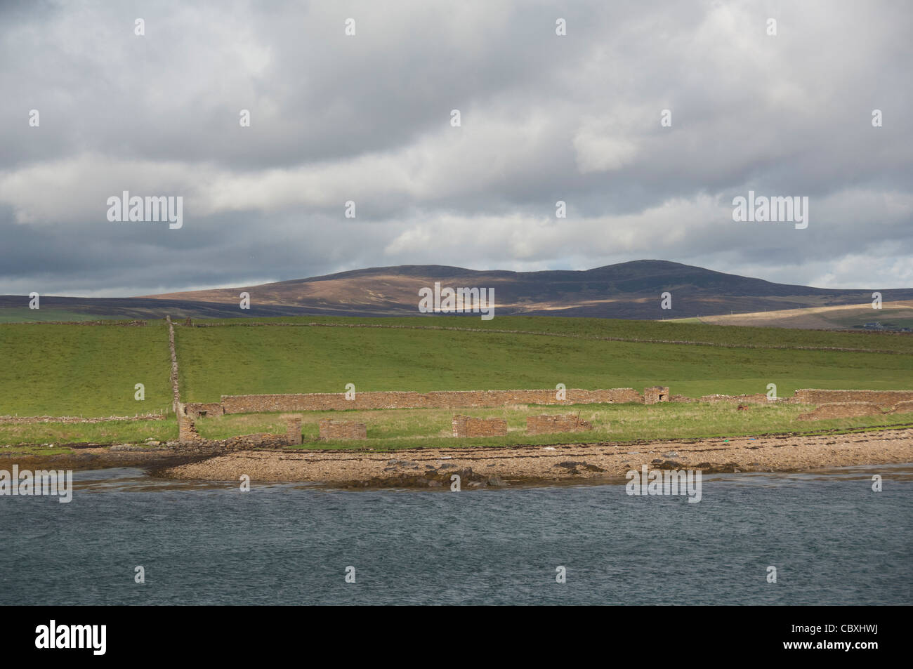 Scotland, Orkney Islands, Mainland, Stromness. Island countryside with ...