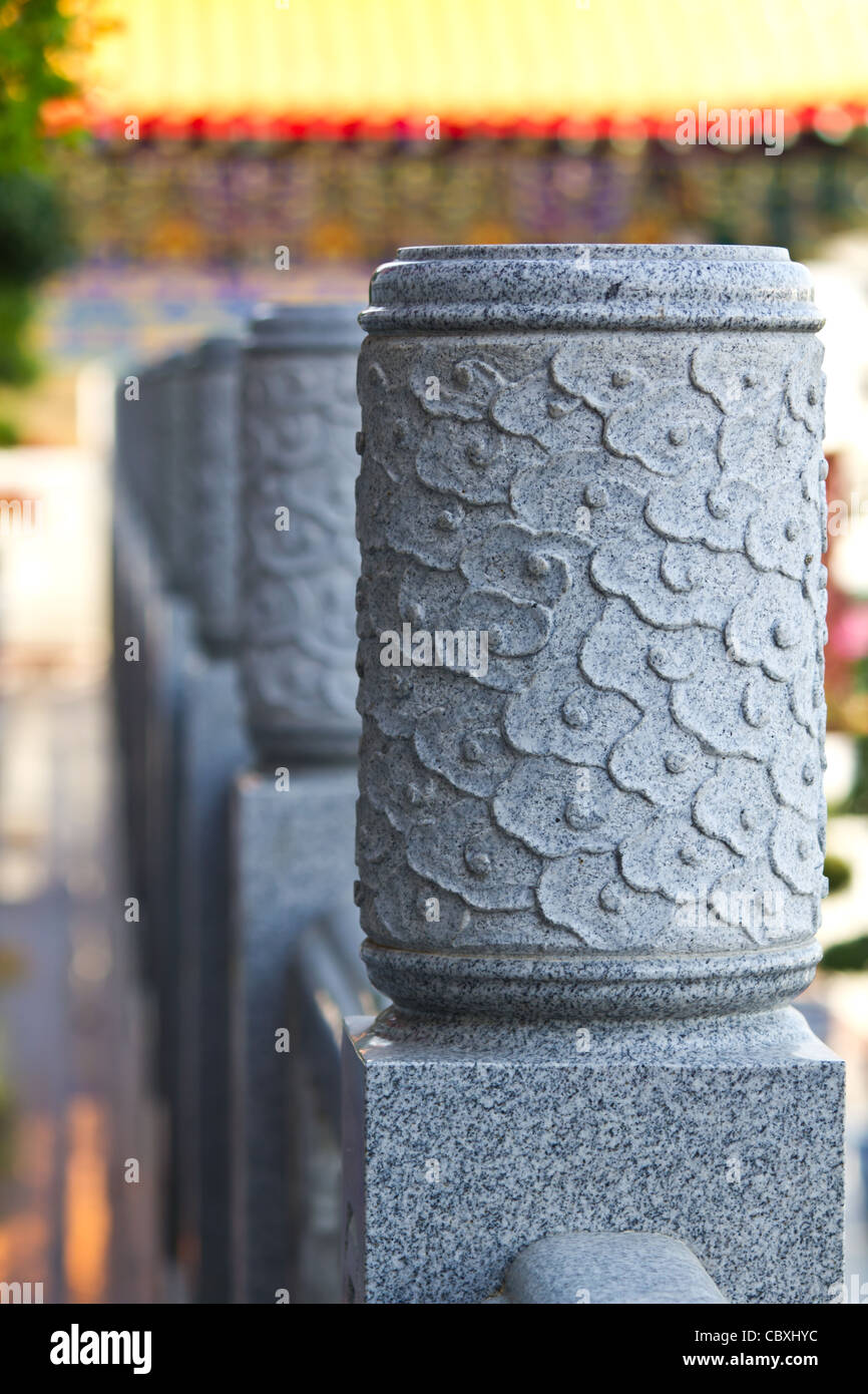 A head of column chinese style in chinese temple Thailand Stock Photo ...