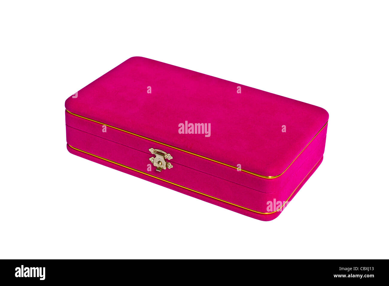 pink velvet box isolated on white background Stock Photo - Alamy