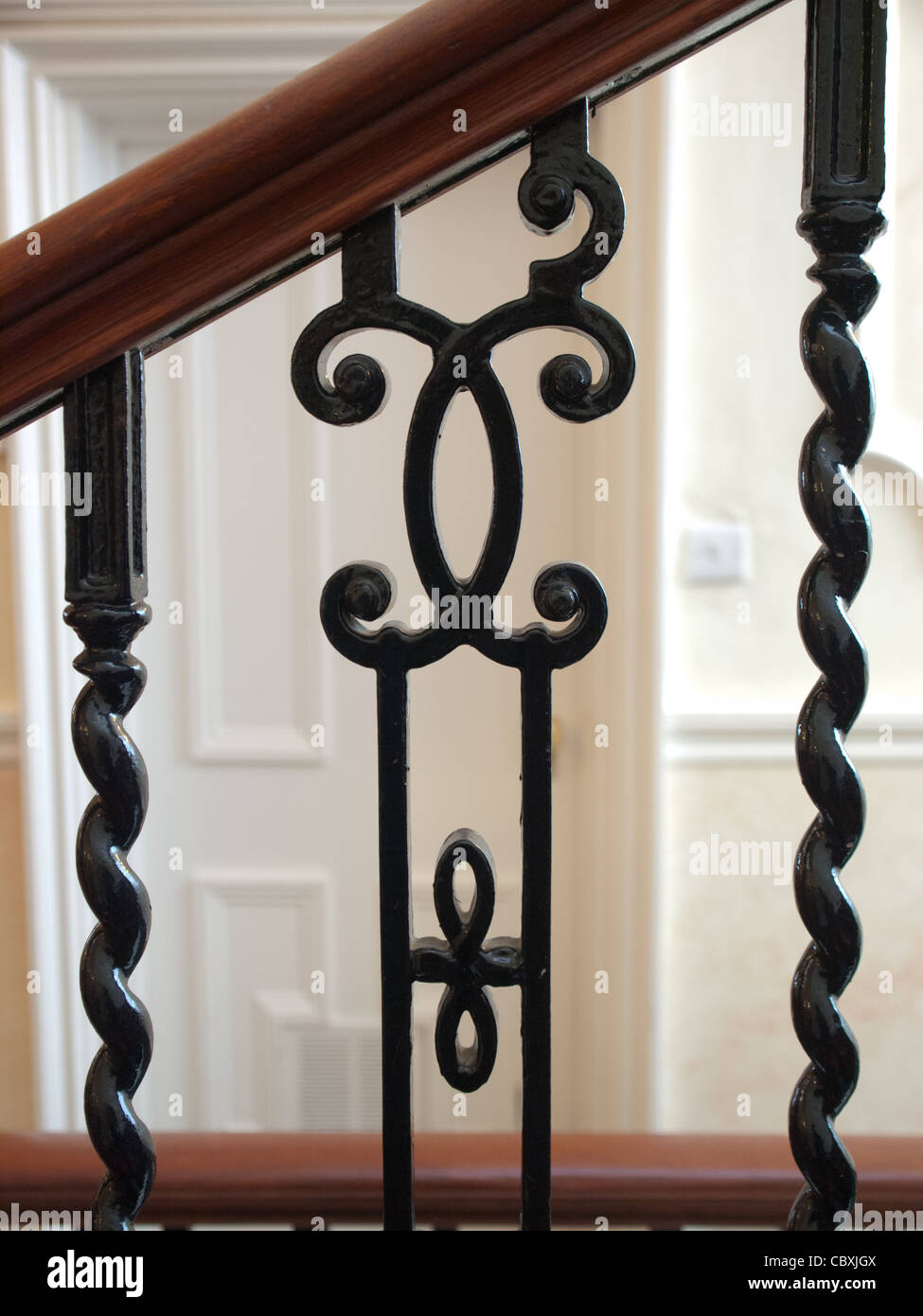 Detail of a wrought iron banister hi-res stock photography and images ...