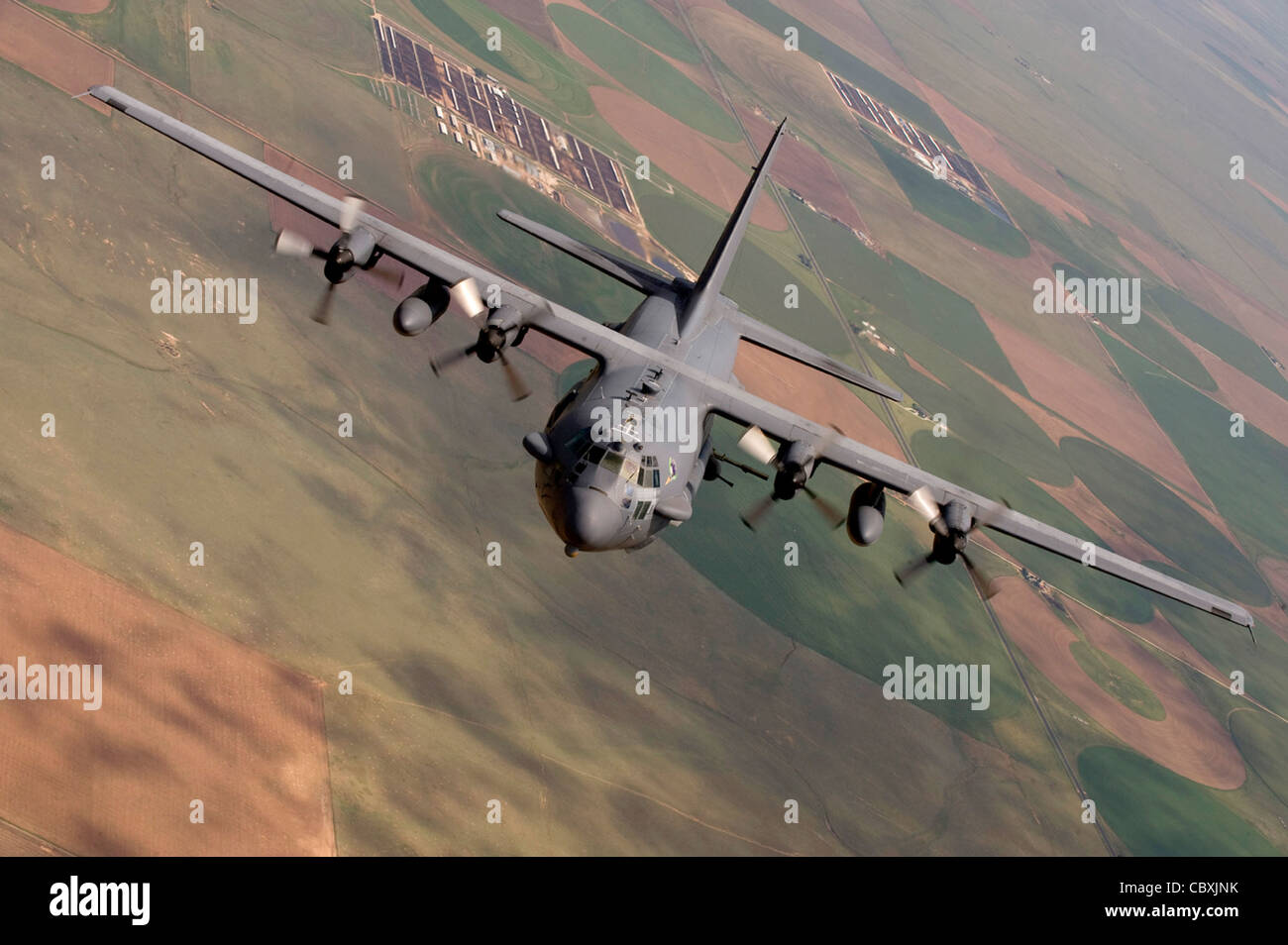 An AC-130 Spectre from the 16th Special Operations Squadron flies a ...