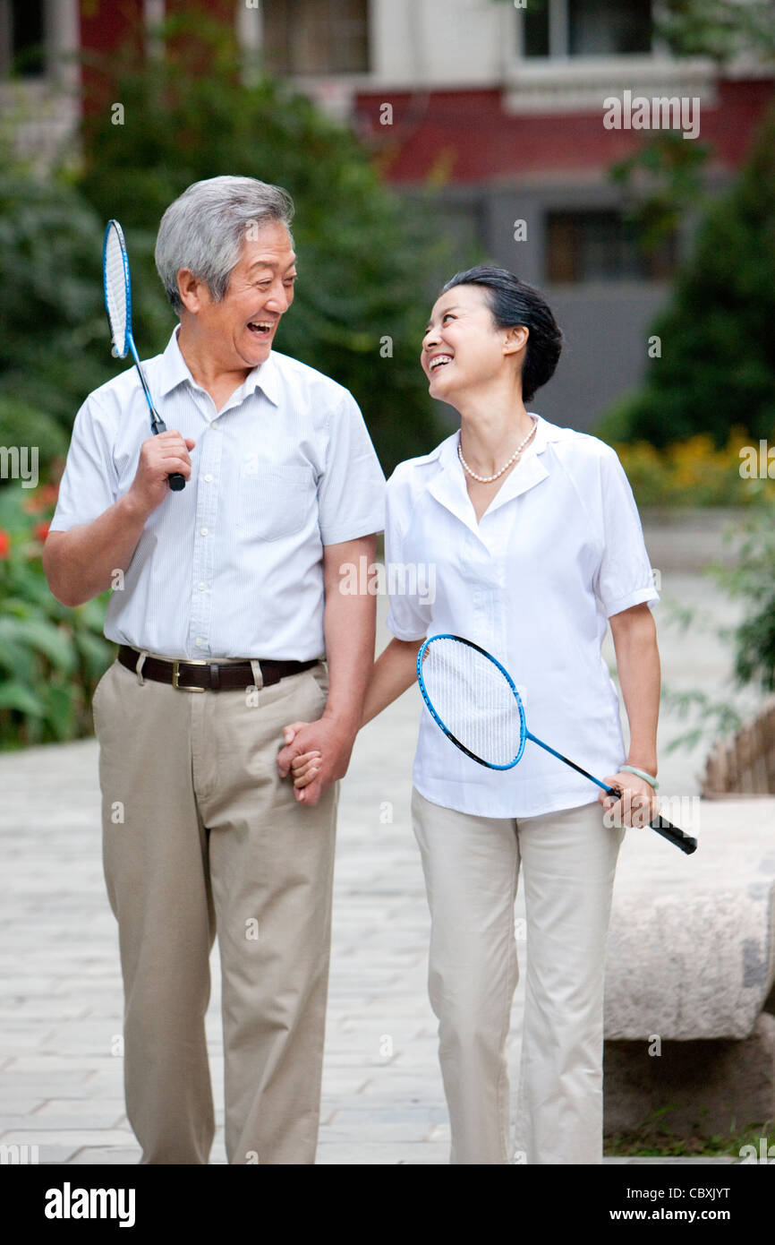 Seniors badminton badminton hi-res stock photography and images - Alamy