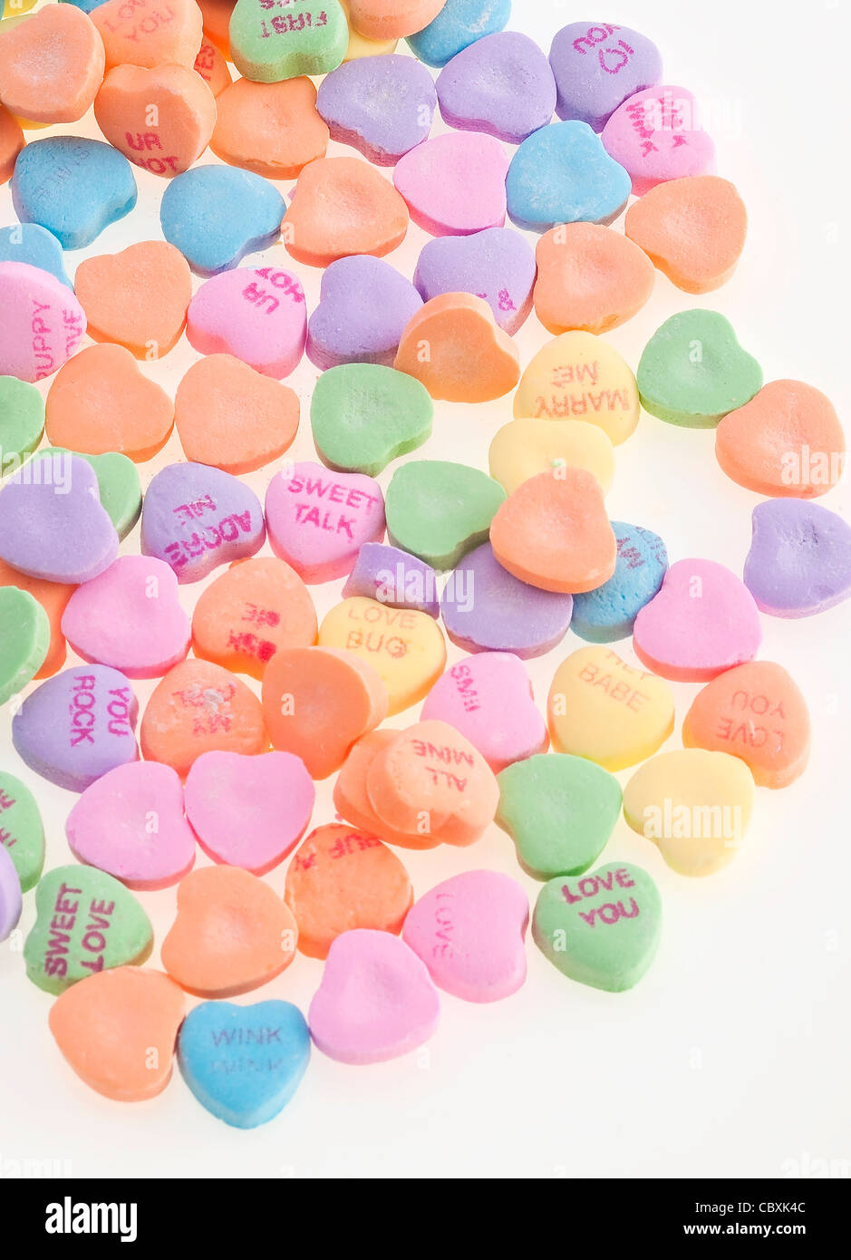 Sweet Heart Candies Stock Photo - Alamy