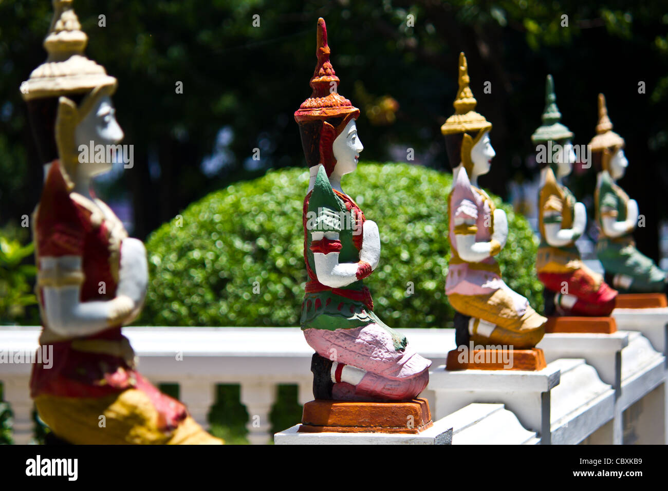 Deva in traditional Thai style decoration Stock Photo - Alamy