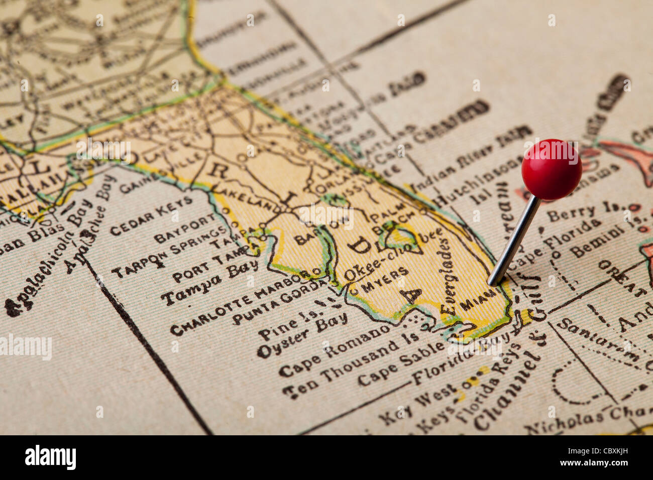 Florida vintage map High Resolution Stock Photography and Images - Alamy