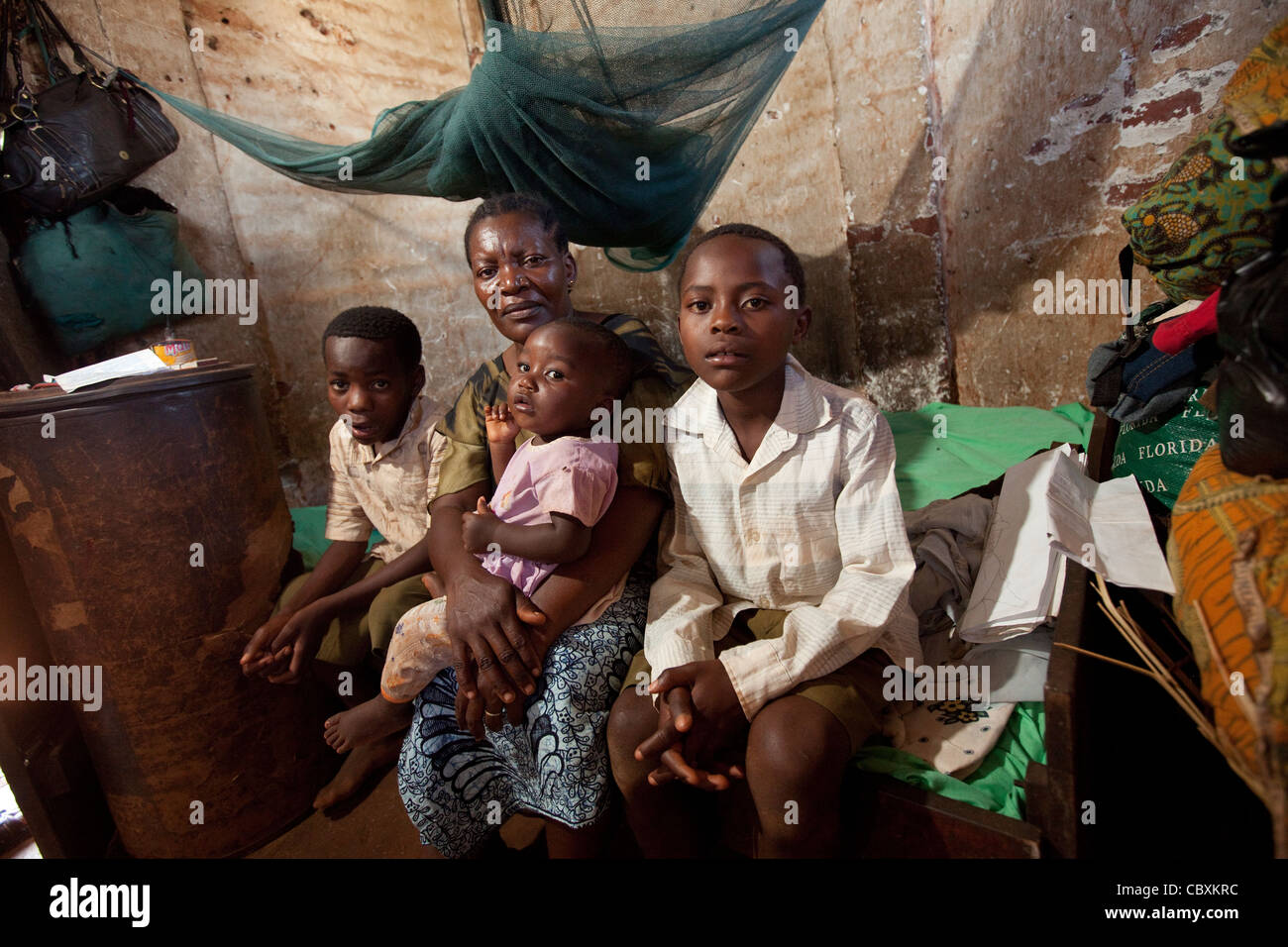 Inside a crowded slum house hi-res stock photography and images - Alamy
