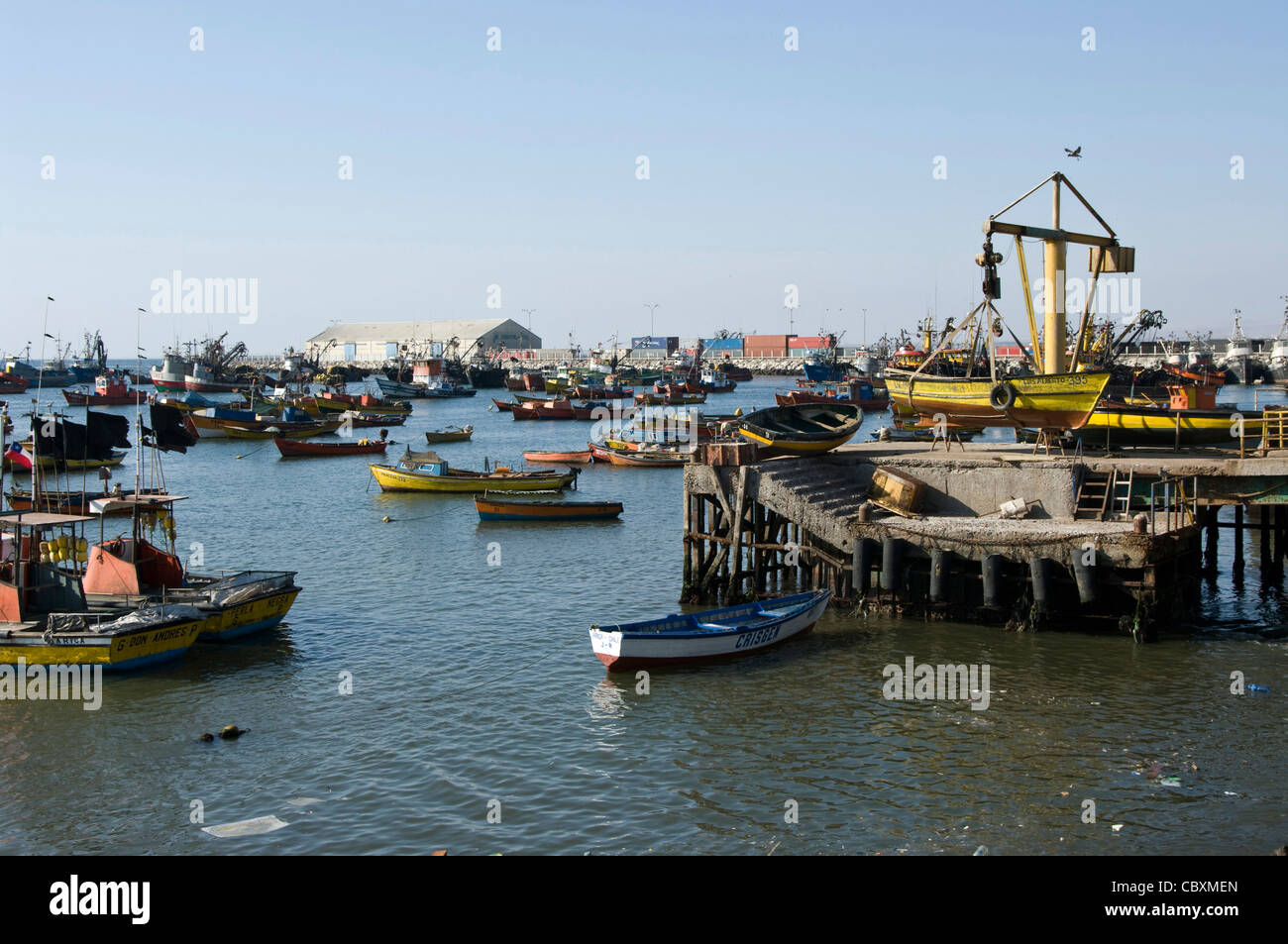 Chile. Port of Arica Stock Photo - Alamy