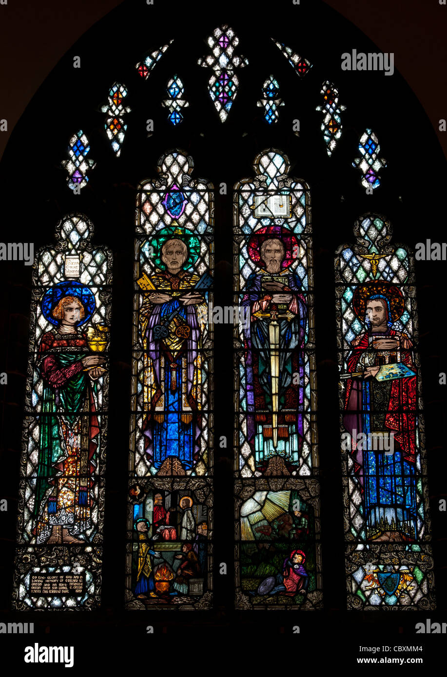 Harry Clarke window, All Saints Church, Bedworth, Warwickshire, England ...
