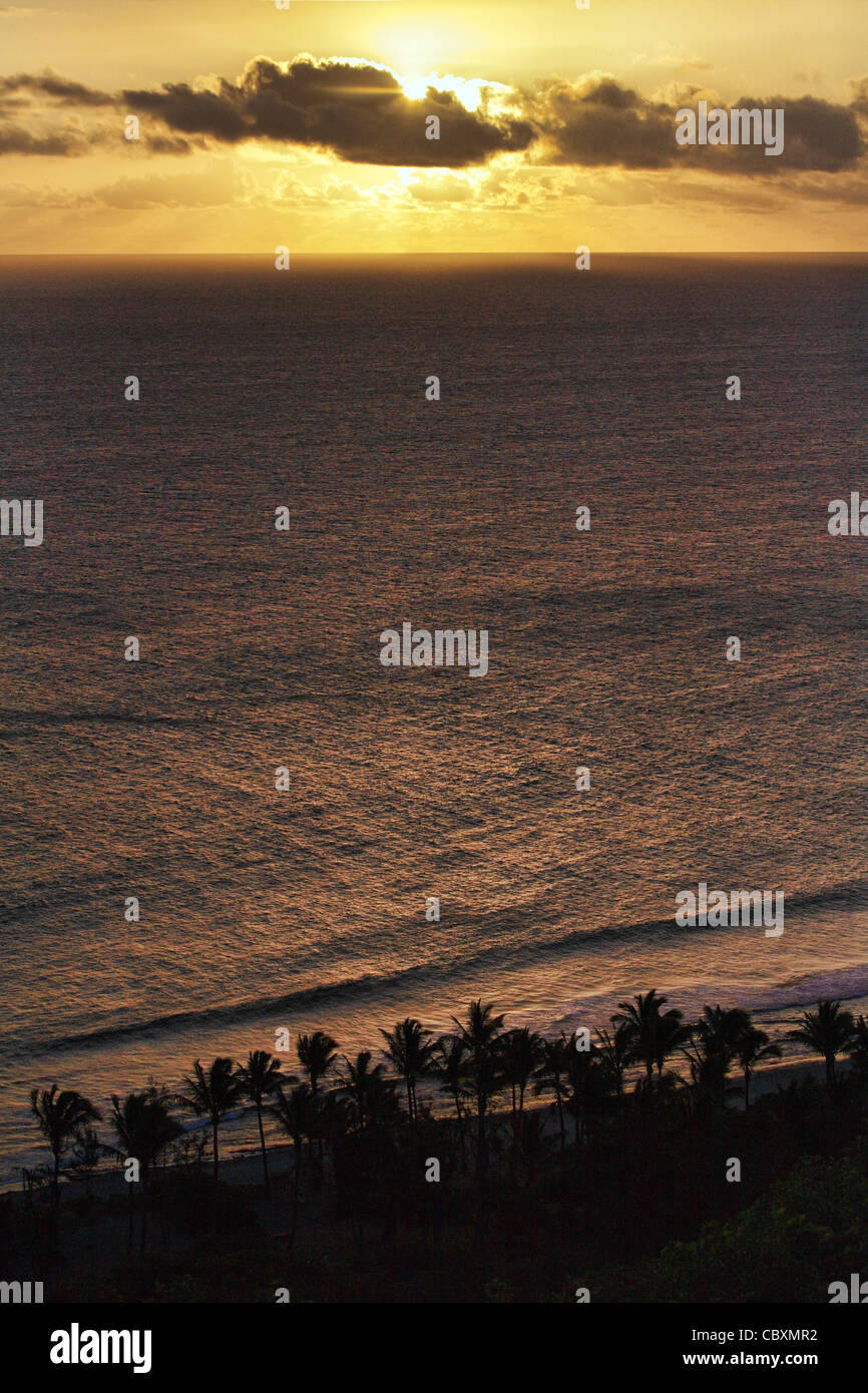 Sunset in Reunion Island Stock Photo - Alamy