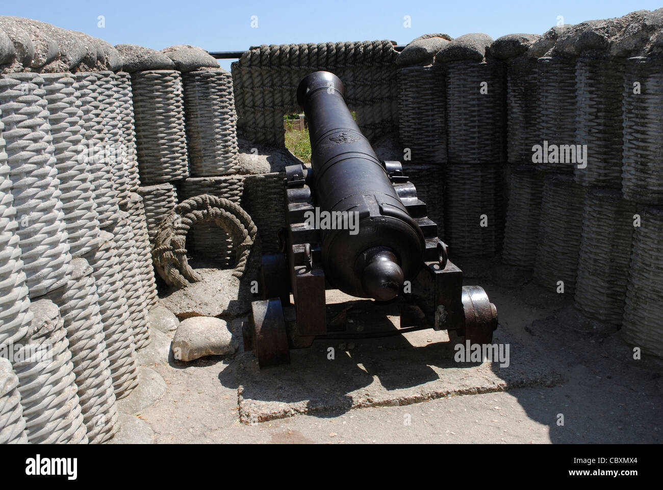 Cannon used to defend the city during the siege of Sevastopol (1854 ...