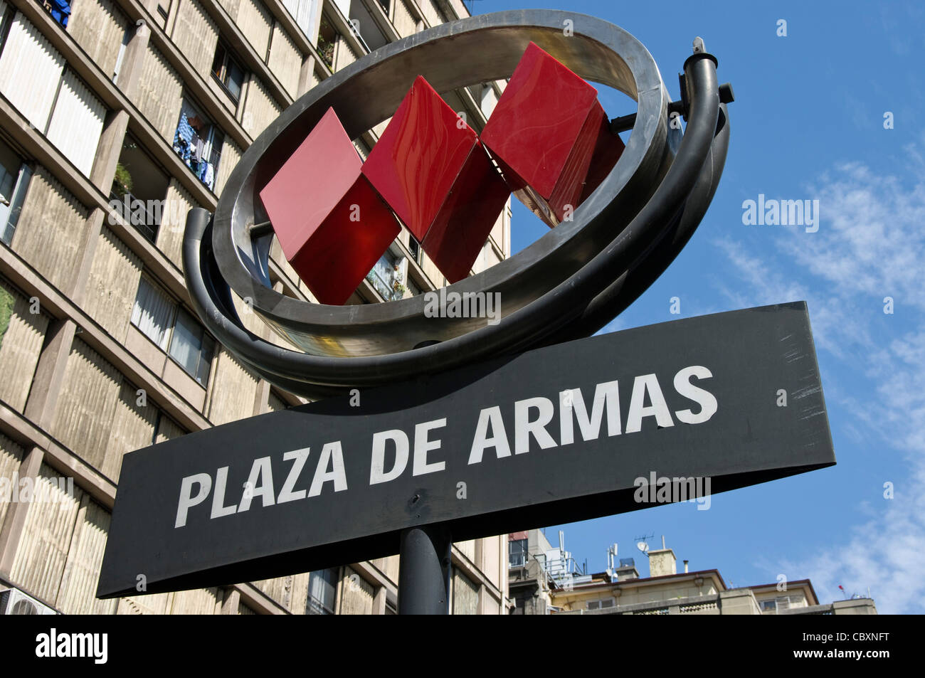 Santiago de Chile city. Metropolitan Railway Stock Photo - Alamy
