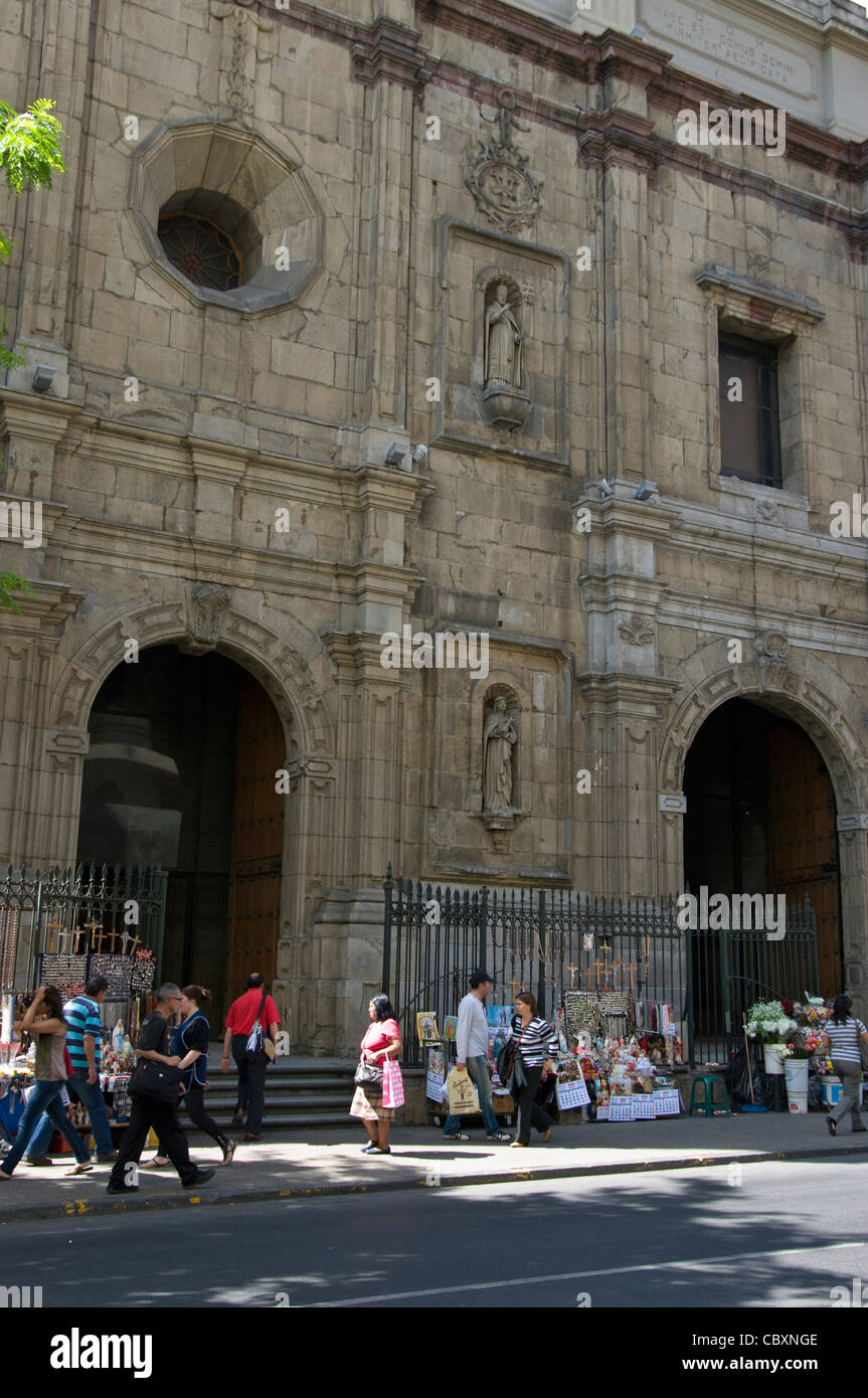 Santiago de Chile city. Church of Santo Domingo Stock Photo - Alamy