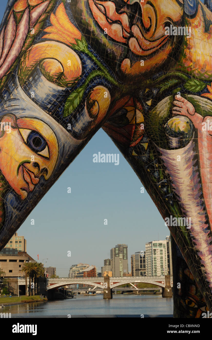 'Angel" sculpture by Deborah Halpern at Birrarung Marr park at the ...