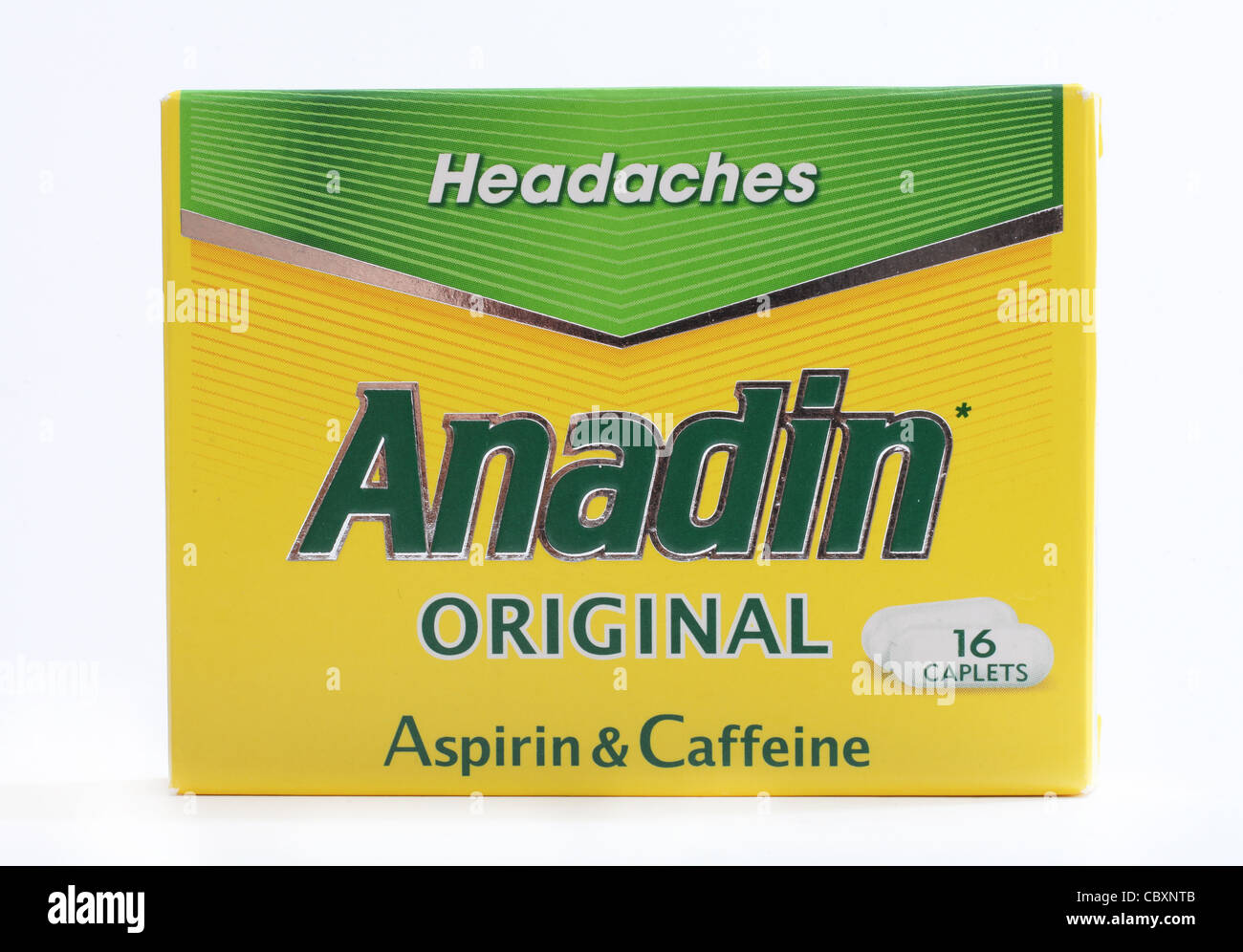 Anadin Original Asprin and Caffeine caplets Stock Photo - Alamy
