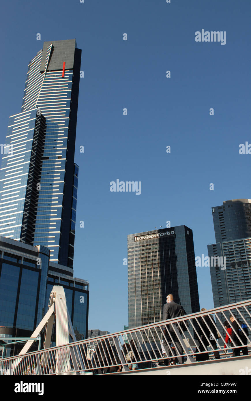 View of Soutbank with Eureka Tower, office blocks and redeveloped ...