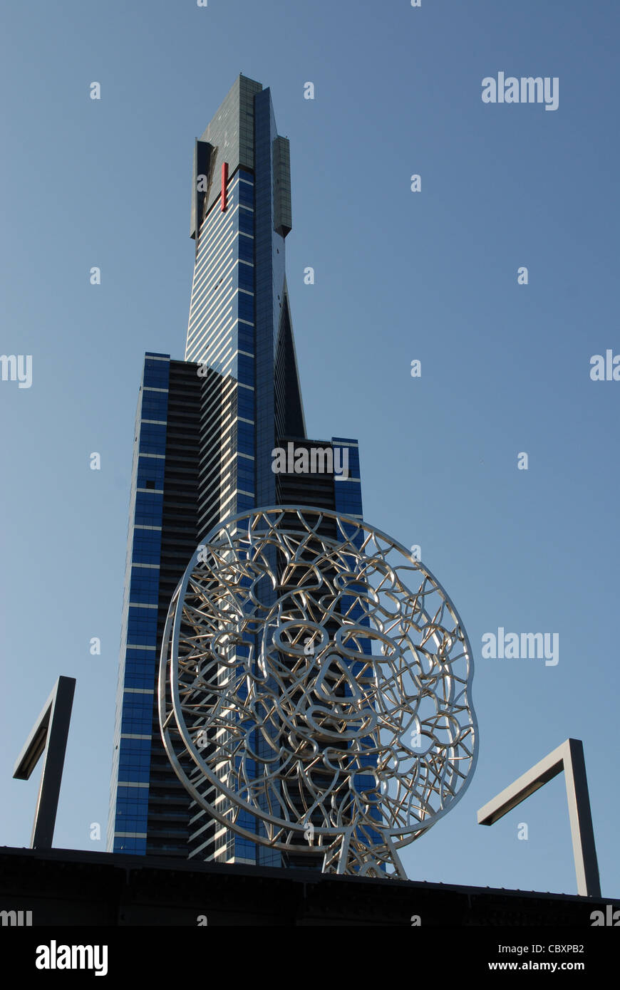 Artwork on redeveloped Sandridge bridge with Southbank's landmark ...