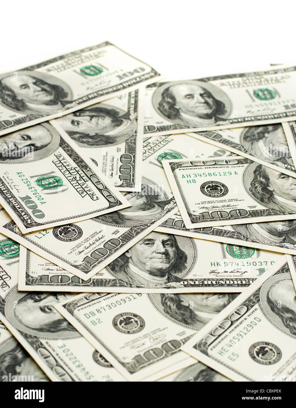 stack of one hundred dollar bills U.S Stock Photo - Alamy