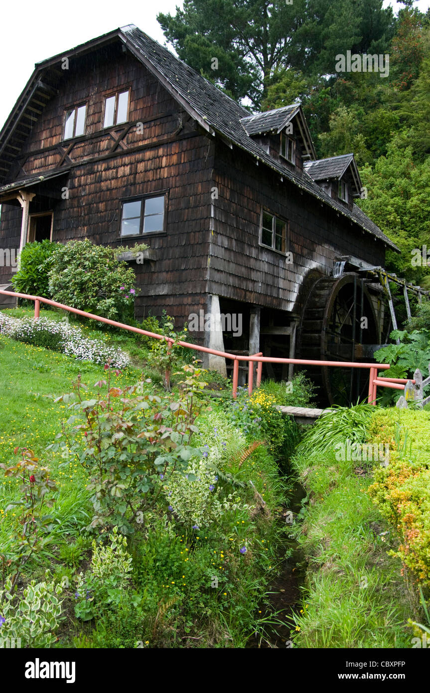 Chile. Traditional house in Frutillar. Lakes District. German heritage ...