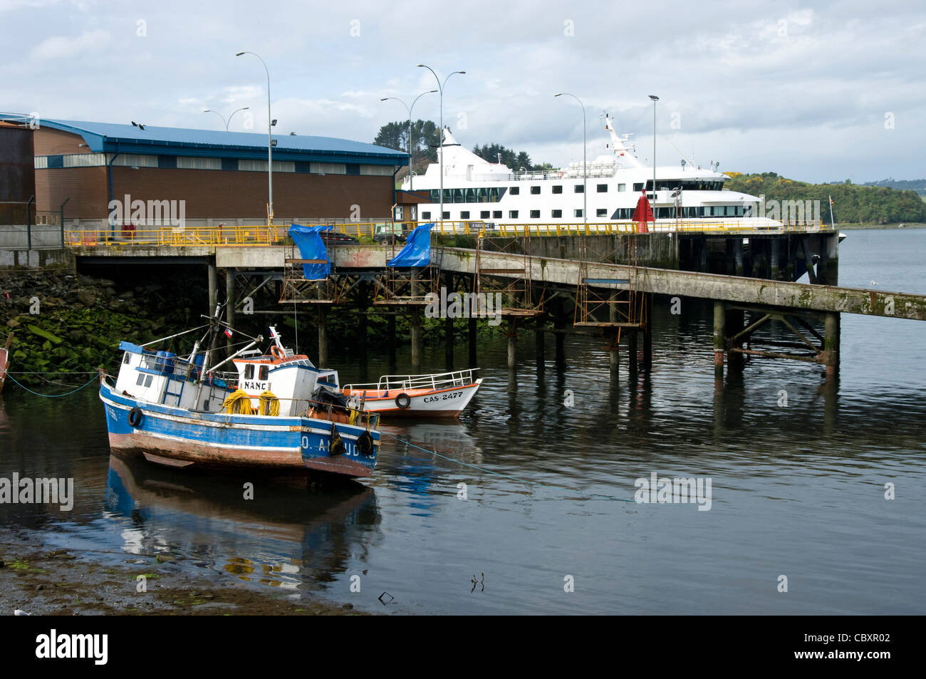 Chile. Chiloe island. Castro fjord Stock Photo - Alamy