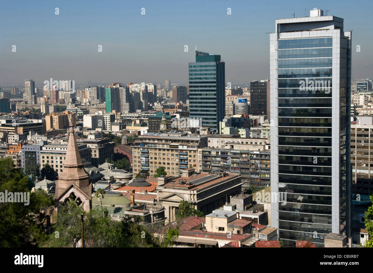 Santiago de Chile city. View of City Center Stock Photo - Alamy