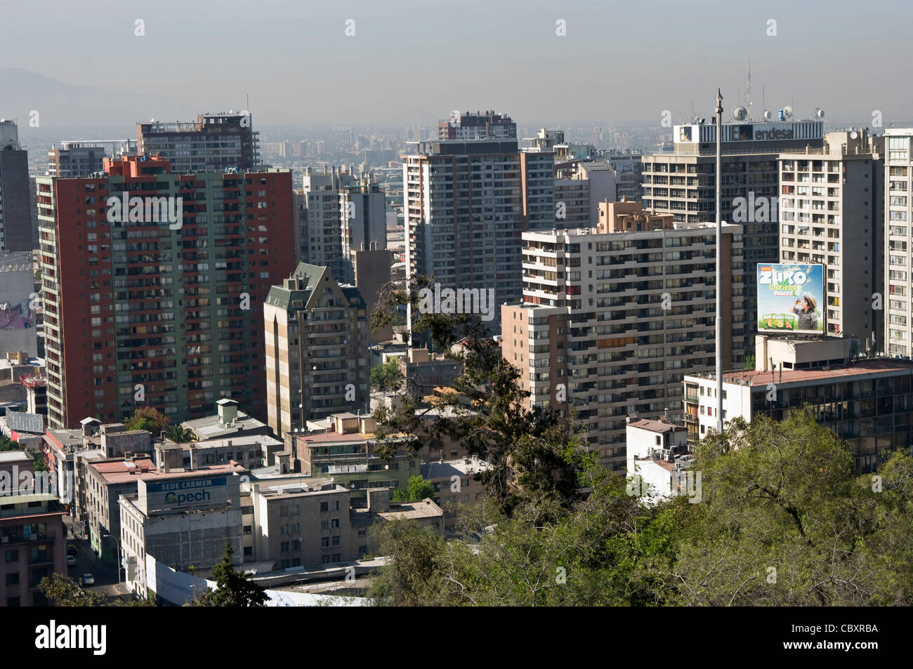 Santiago de Chile city. View of City Center Stock Photo - Alamy