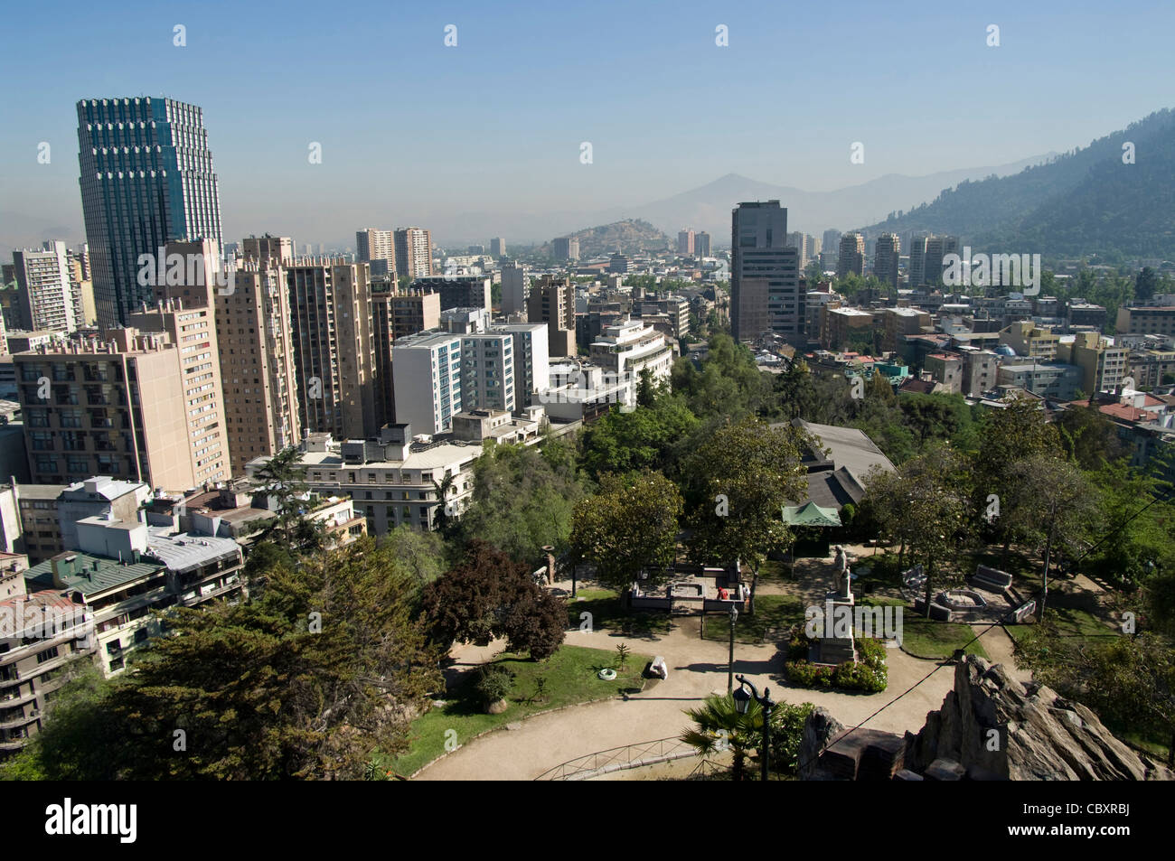 Santiago de Chile city. View of City Center Stock Photo - Alamy