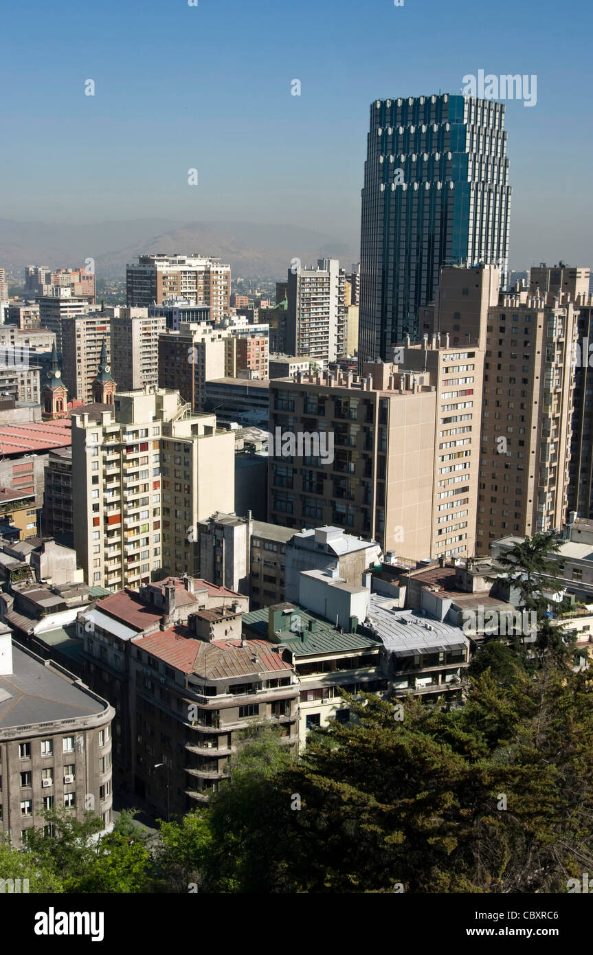Santiago de Chile city. View of City Center Stock Photo - Alamy