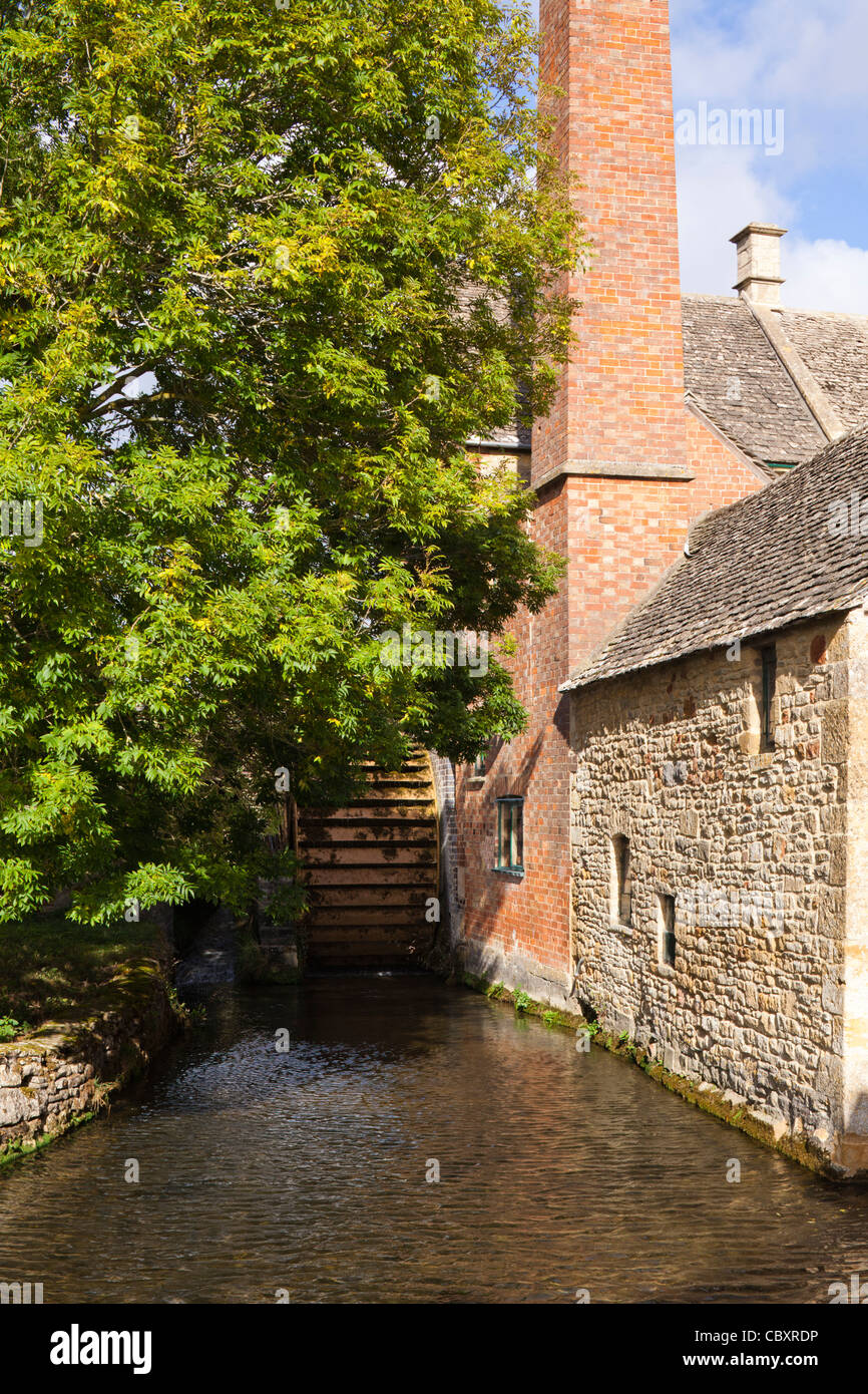 The old mill in the Cotswold village of Lower Slaughter ...