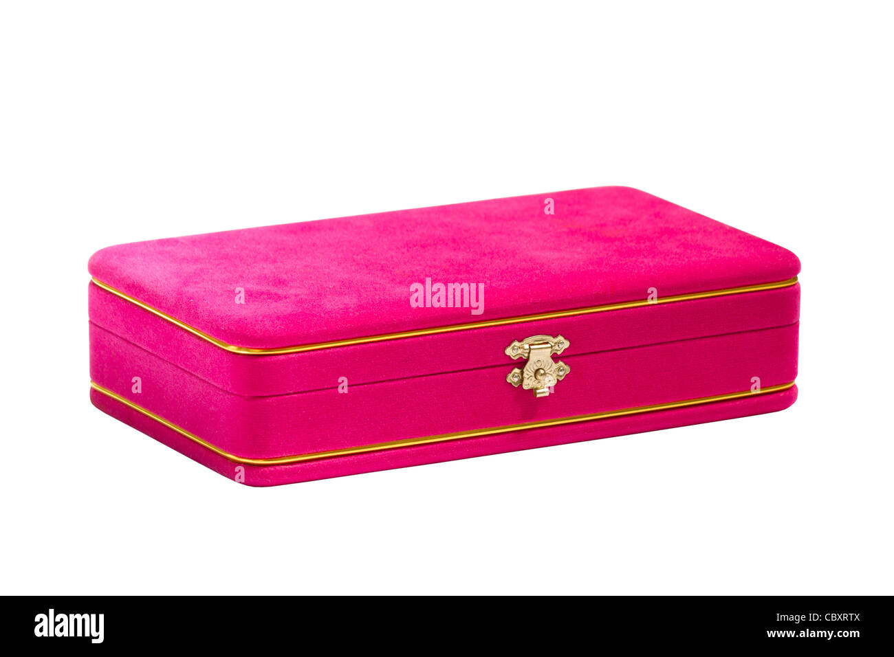 pink velvet box isolated on white background Stock Photo - Alamy