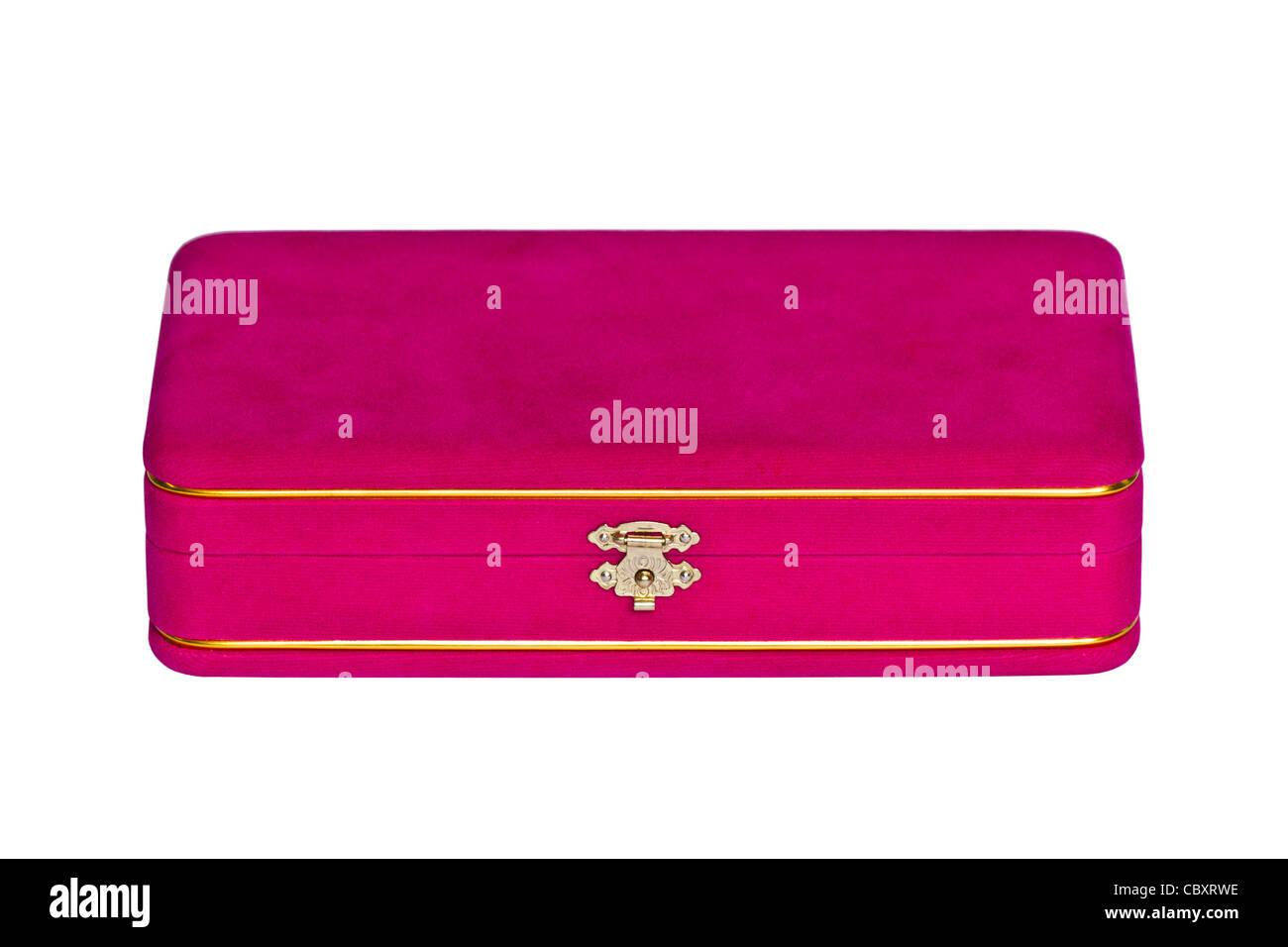 pink velvet box isolated on white background Stock Photo - Alamy
