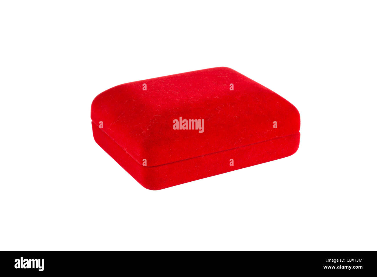 Red velvet box isolated on white background Stock Photo - Alamy