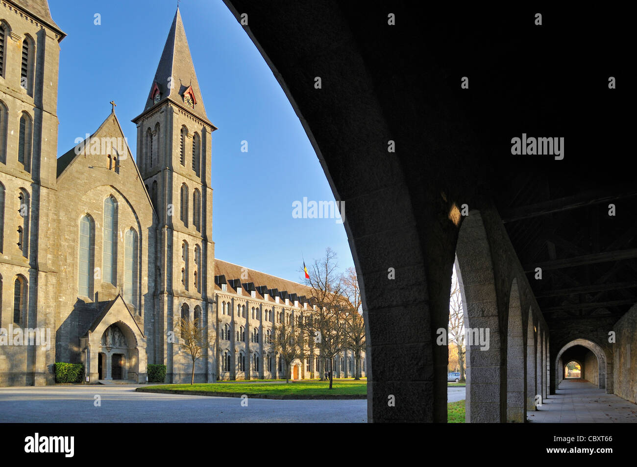 The Maredsous Abbey, a Benedictine monastery at Denée, Belgium Stock ...