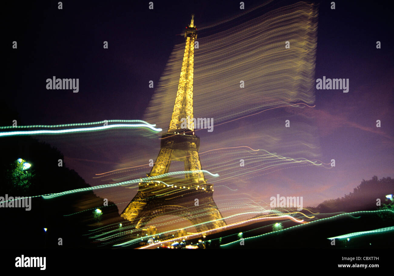 Eiffel tower Turm artistic blur Paris Stock Photo - Alamy