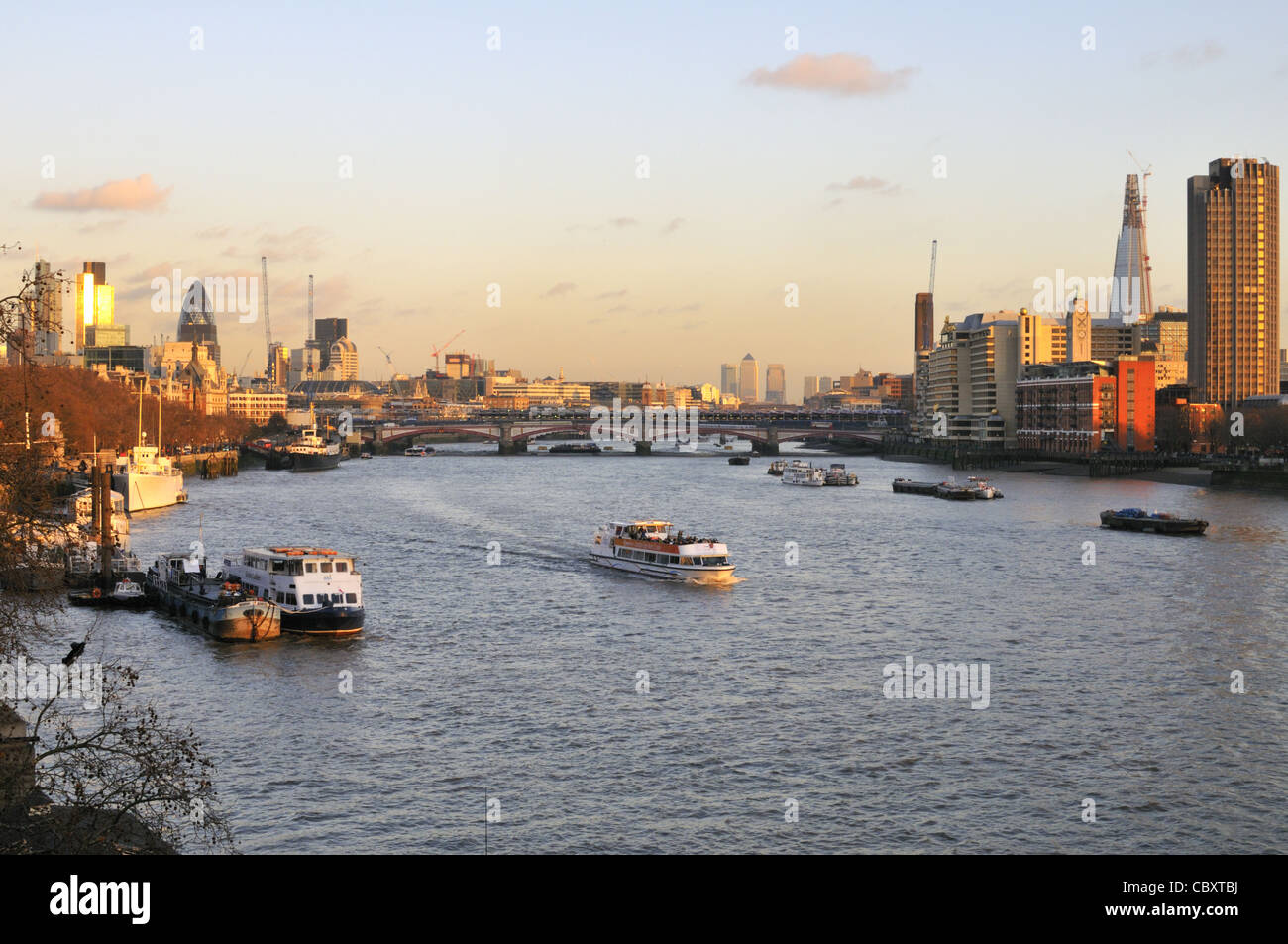 River Thames at dusk, London Stock Photo - Alamy