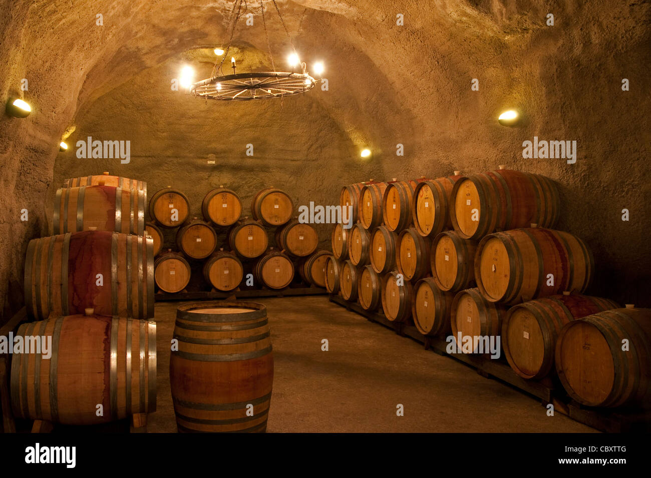 Wine Cave at Gibbston Valley Winery near Queenstown, New Zealand Stock ...