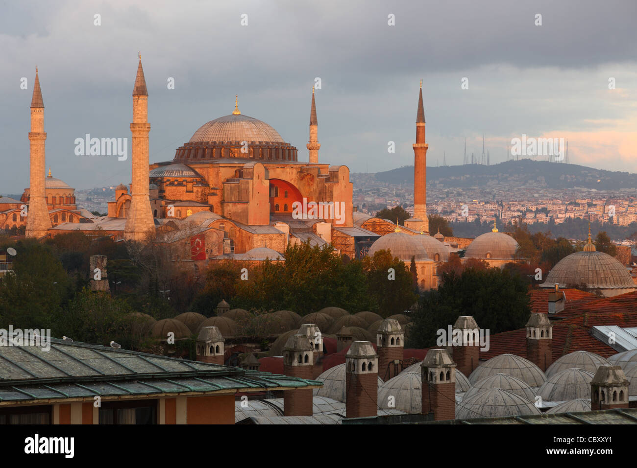 Hagia Sophia in Istanbul in morning light Stock Photo - Alamy