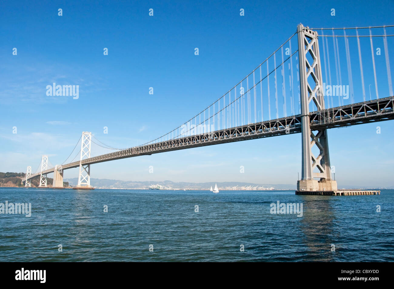 Suspension Oakland Bay Bridge in San Francisco to Yerba Buena Island ...