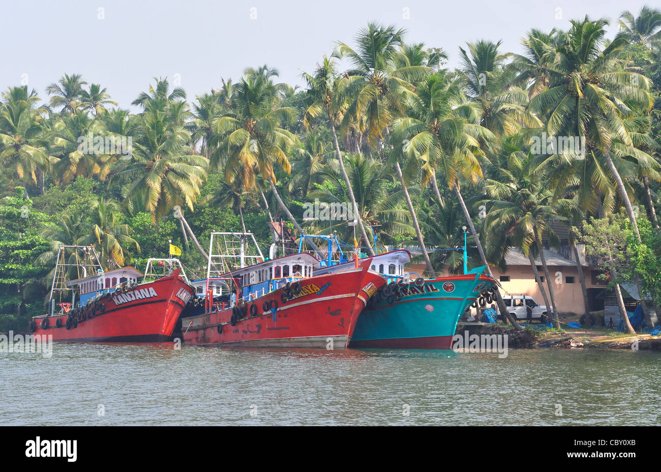 Backwater Scene of Kollam in Kerala, India Stock Photo - Alamy