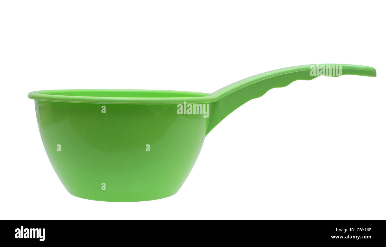Green plastic ladle Stock Photo - Alamy