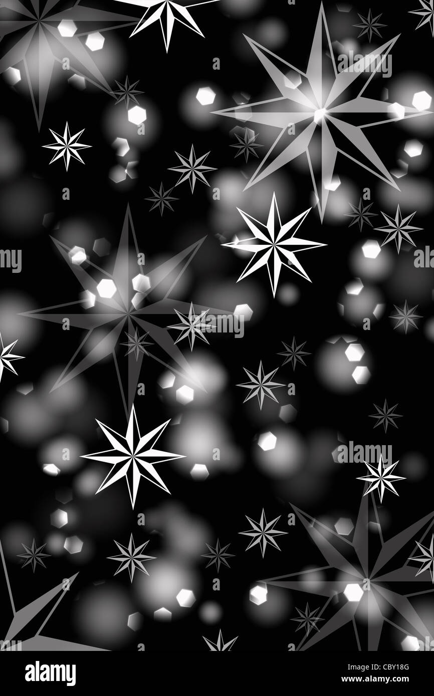 Abstract background of beautiful lights and stars on black Stock Photo ...