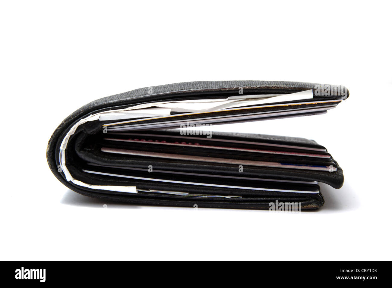 Old wallet and currency closeup on white background Stock Photo - Alamy