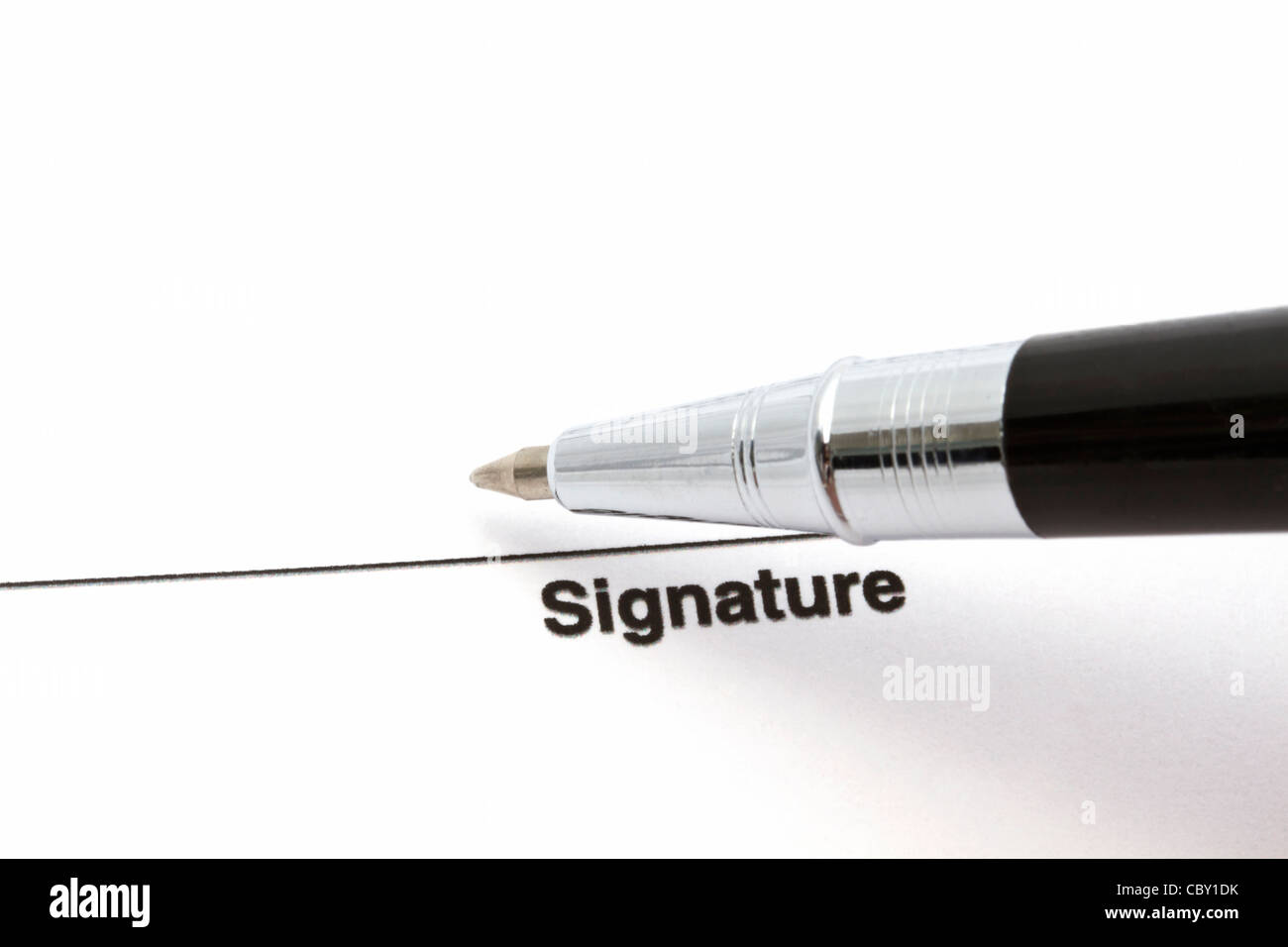 Blank signature hi-res stock photography and images - Alamy