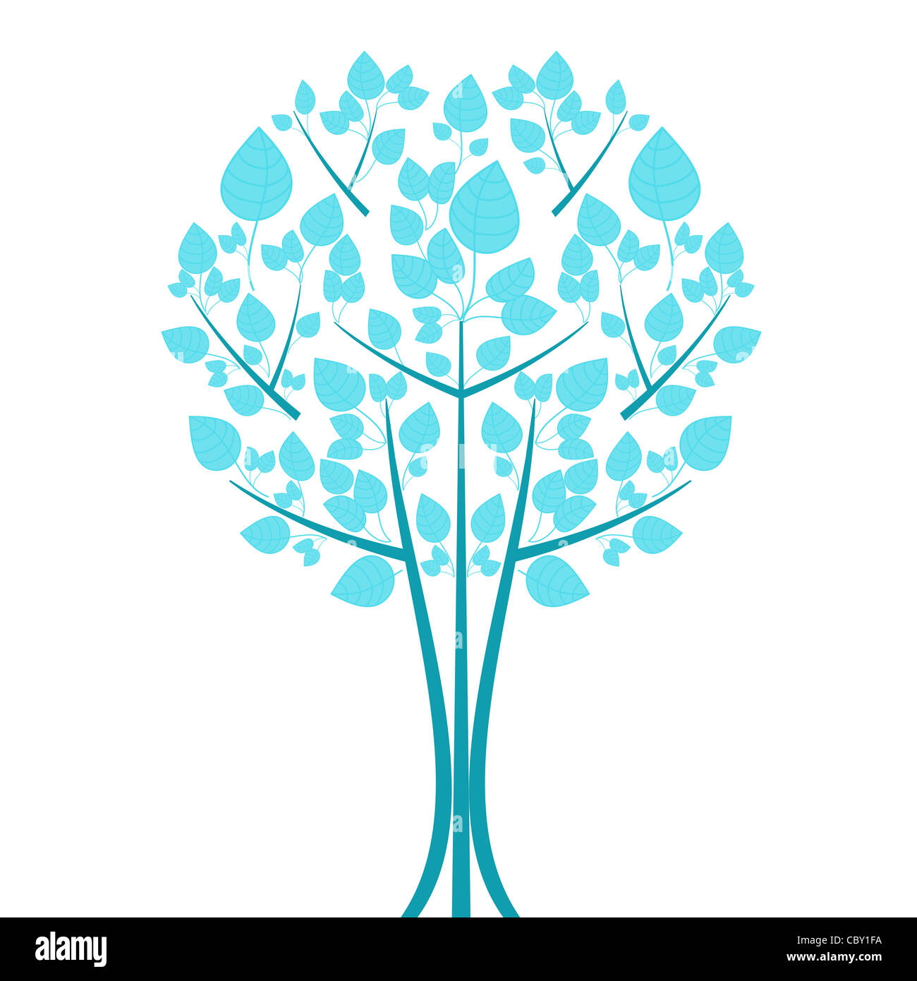 Beautiful art tree isolated on white background Stock Photo - Alamy