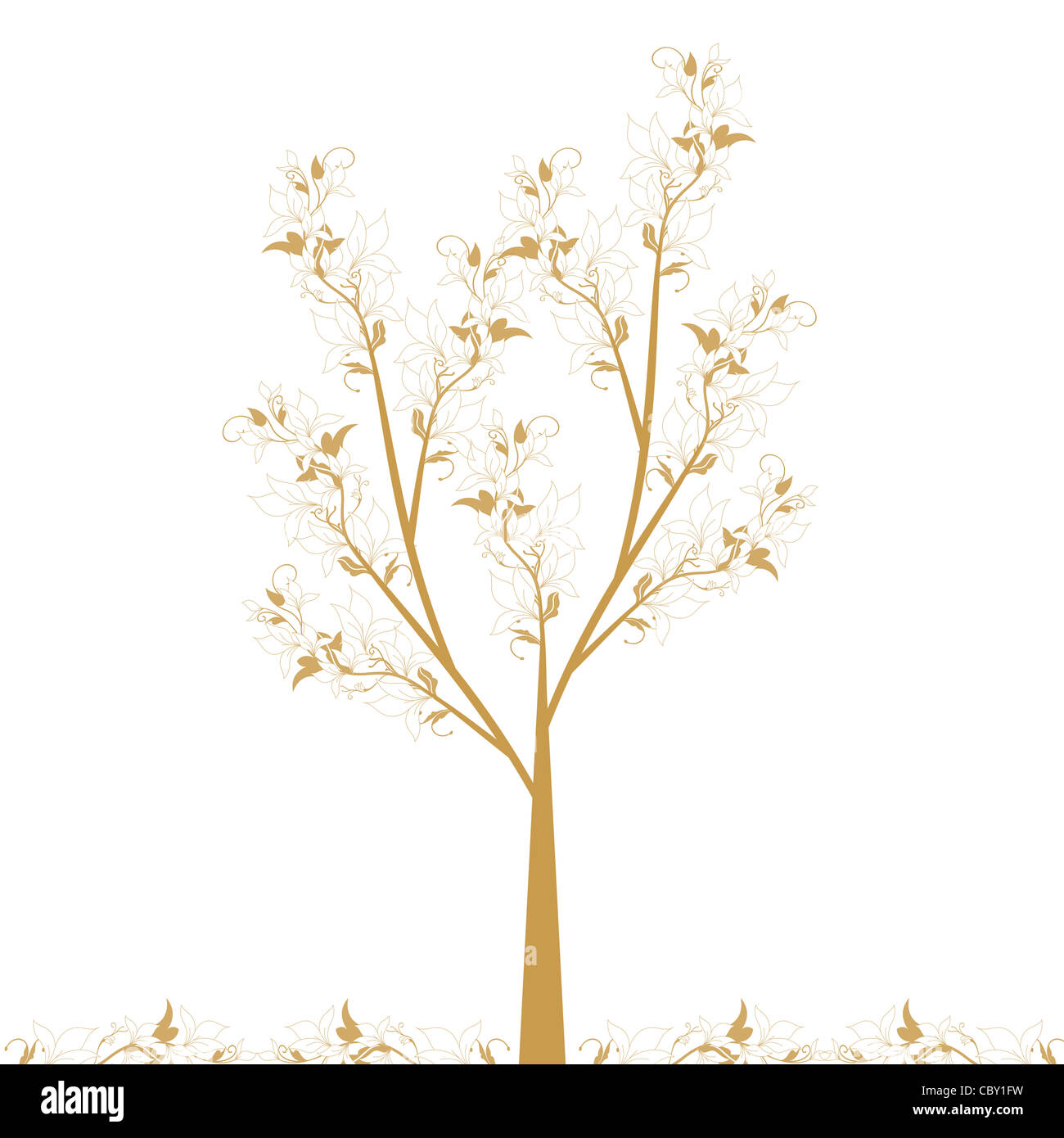Beautiful art tree isolated on white background Stock Photo - Alamy