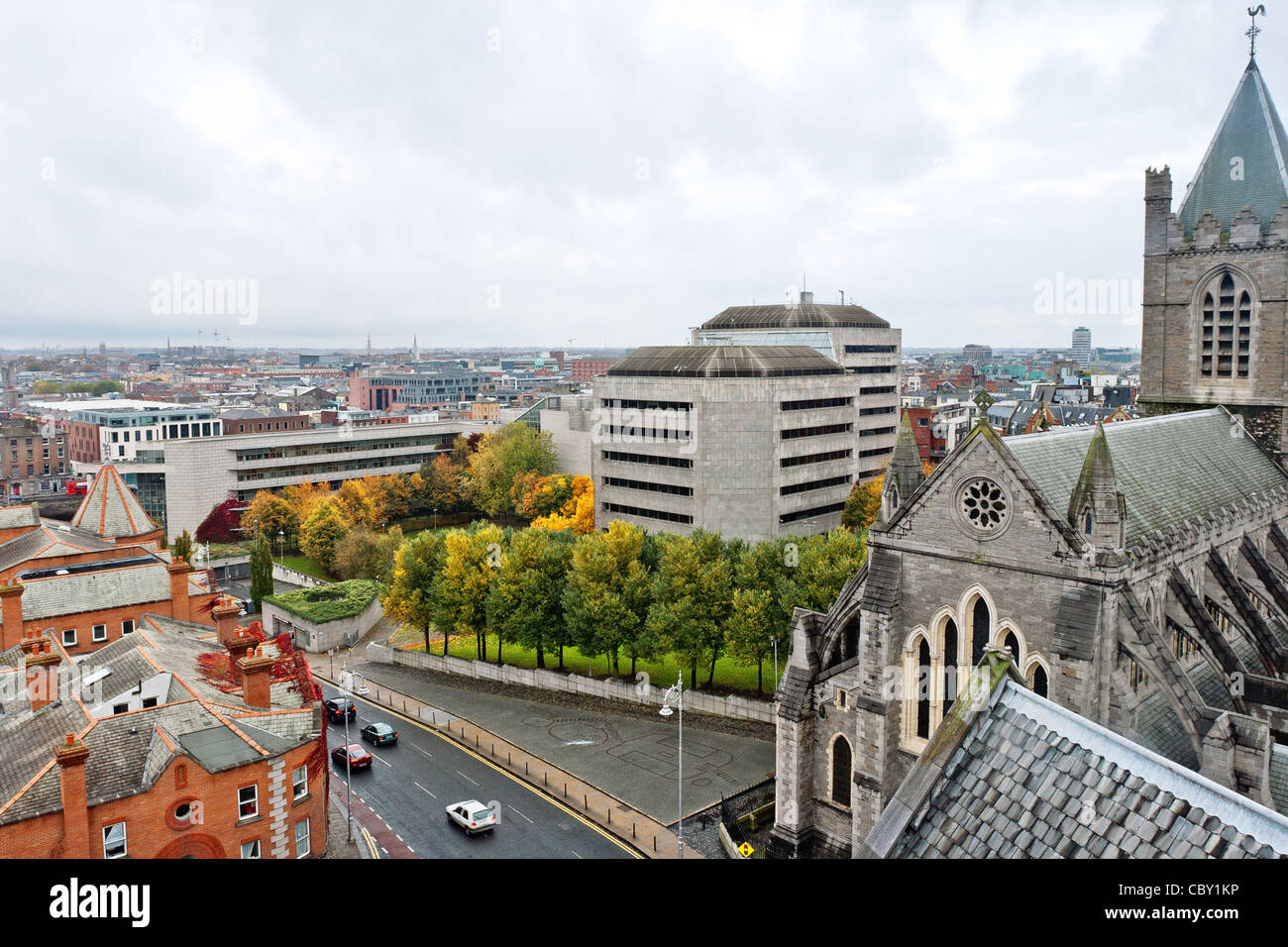 Aerial dublin cathedral hi-res stock photography and images - Alamy
