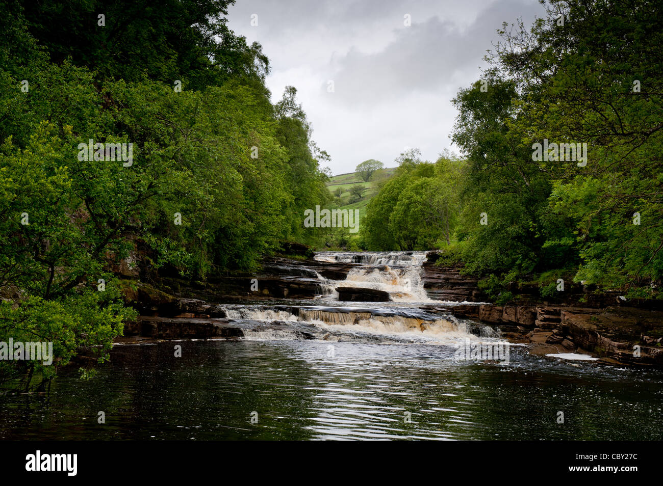 Catrake force on the river swale Stock Photo - Alamy