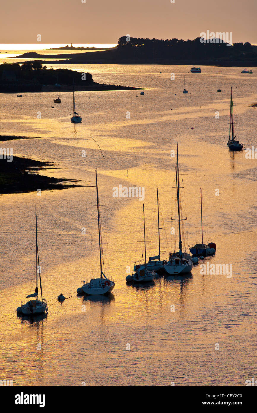 Sunset in the aber wrach hi-res stock photography and images - Alamy
